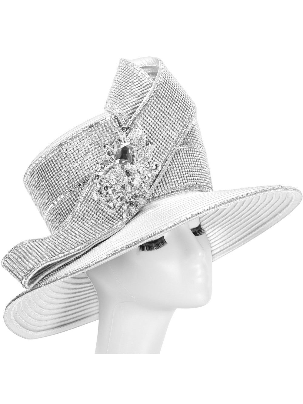 LARGE BRIM MASSIVE STONED RIBBON HAT – Giovanna Apparel